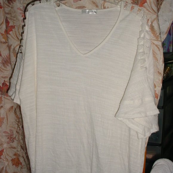 retrology | Tops | Retrology New Crochet Lace Sleeves Blouse 3x | Poshmark